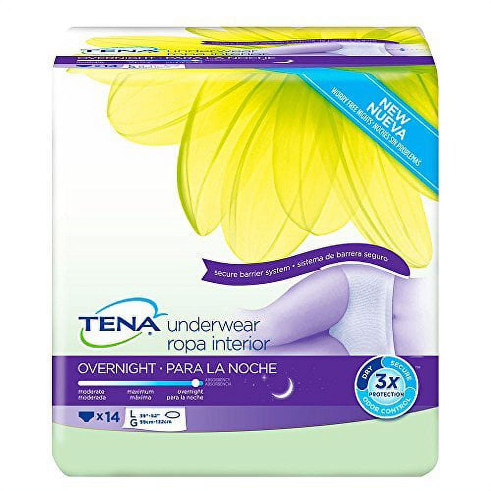 TENA Intimates Overnight Incontinence Underwear, Skin Diapers, Large ...