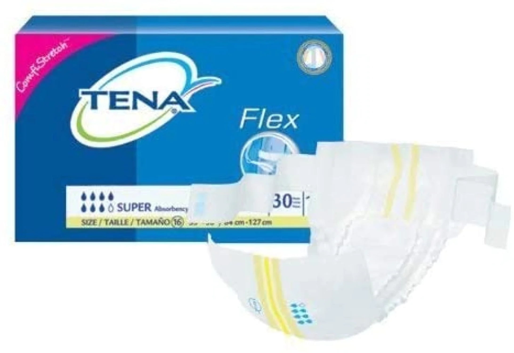TENA ProSkin Flex Super Adult Incontinence Belted Undergarment Size 16 ...
