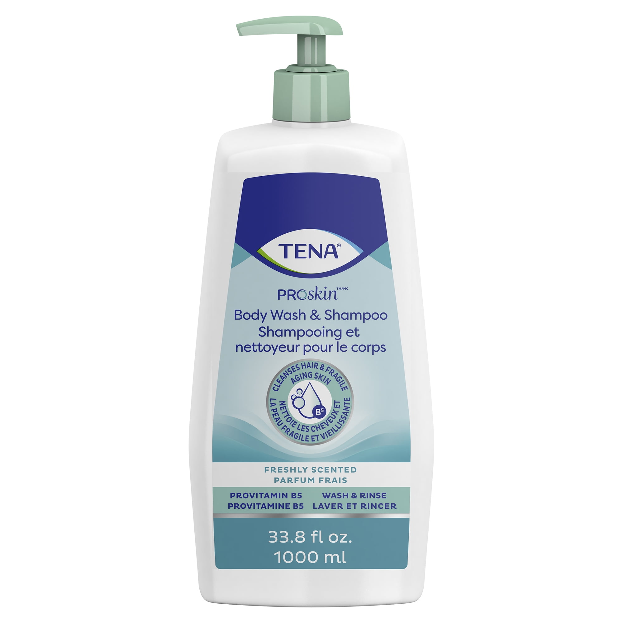 TENA ProSkin Sensitive Skin Shampoo & Body Wash, Unscented, Bath Soap ...