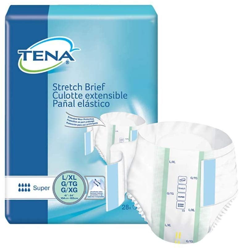 TENA ProSkin Stretch Super Incontinence Brief, Large/X-Large, Unisex ...
