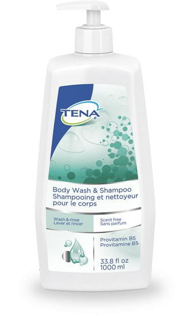 TENA Elderly Bath Rinse, Cleansing Soap, Shampoo and Body Wash, 1,000 ...