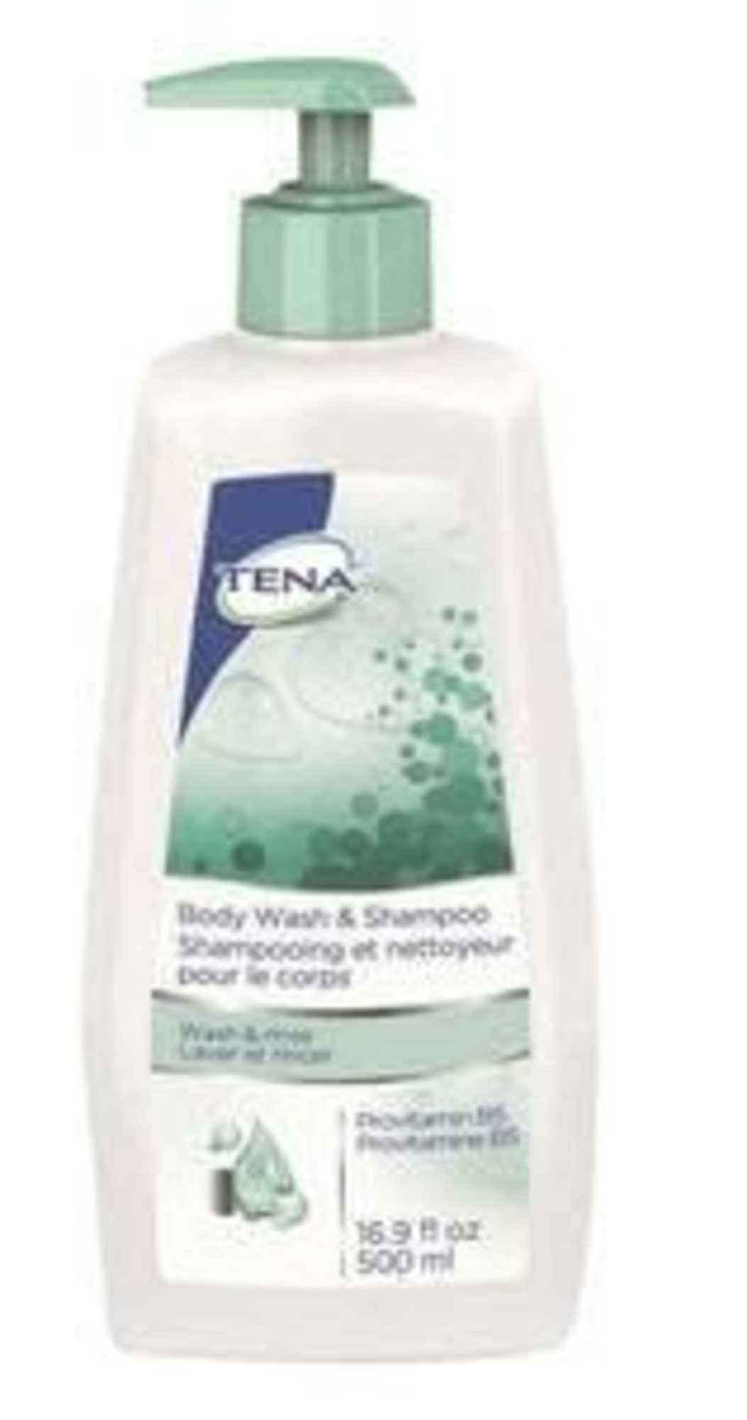 TENA Elderly Bath Sensitive Skin Shampoo and Body Wash, 16.9 oz. Pump ...