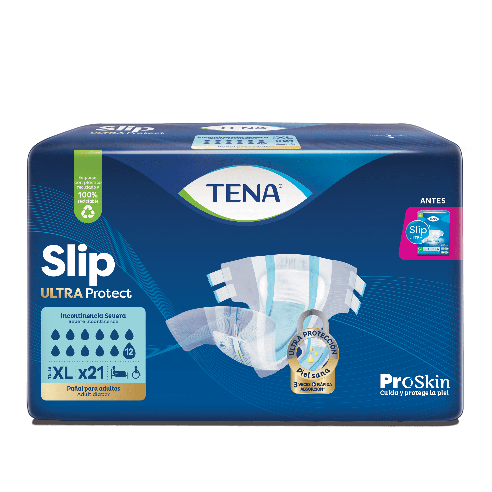 TENA Slip X-Large, Unisex, Incontinence Diapers, 21 Count - Walmart.com