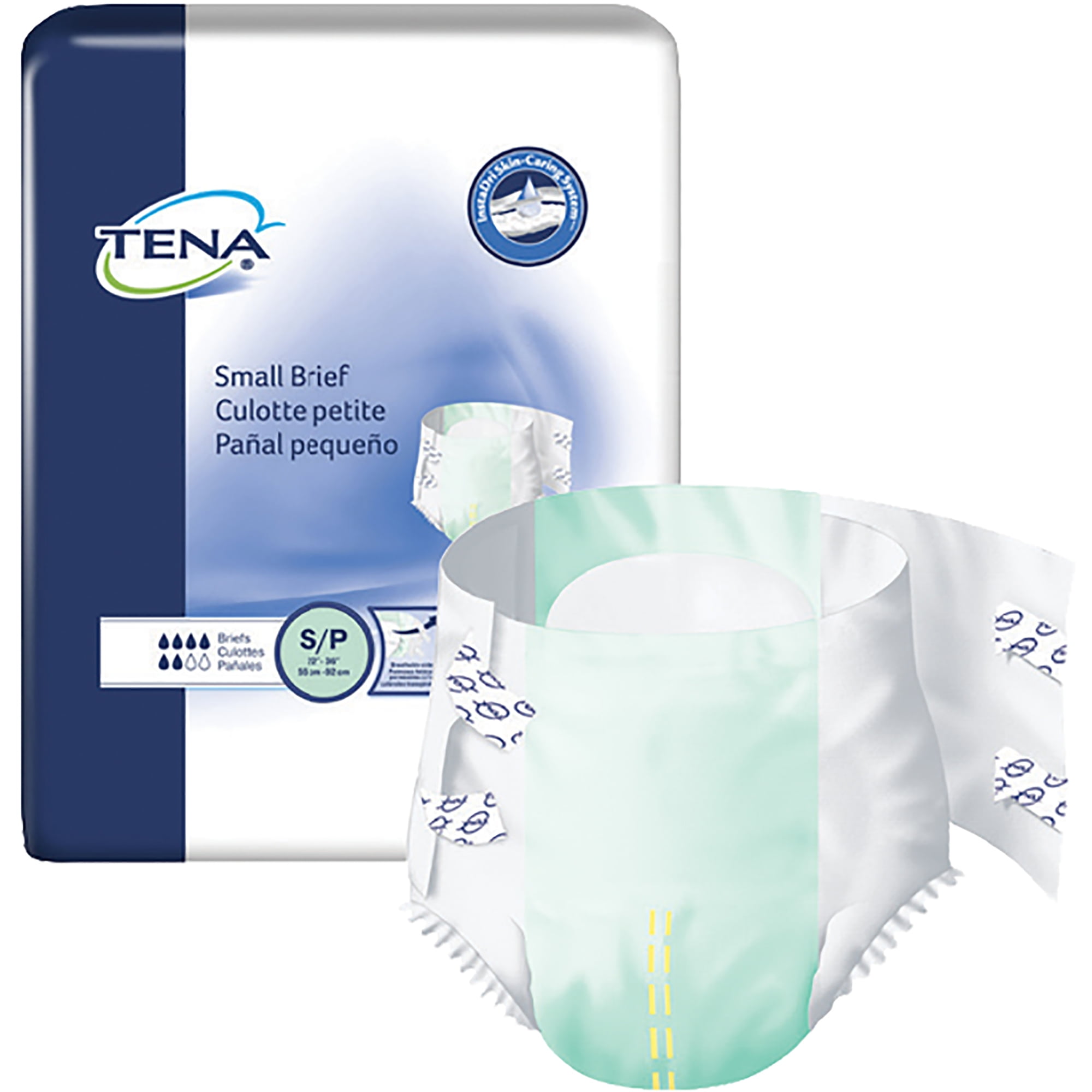 TENA Small Adult Incontinence Briefs, Unisex with Moderate Absorbency ...