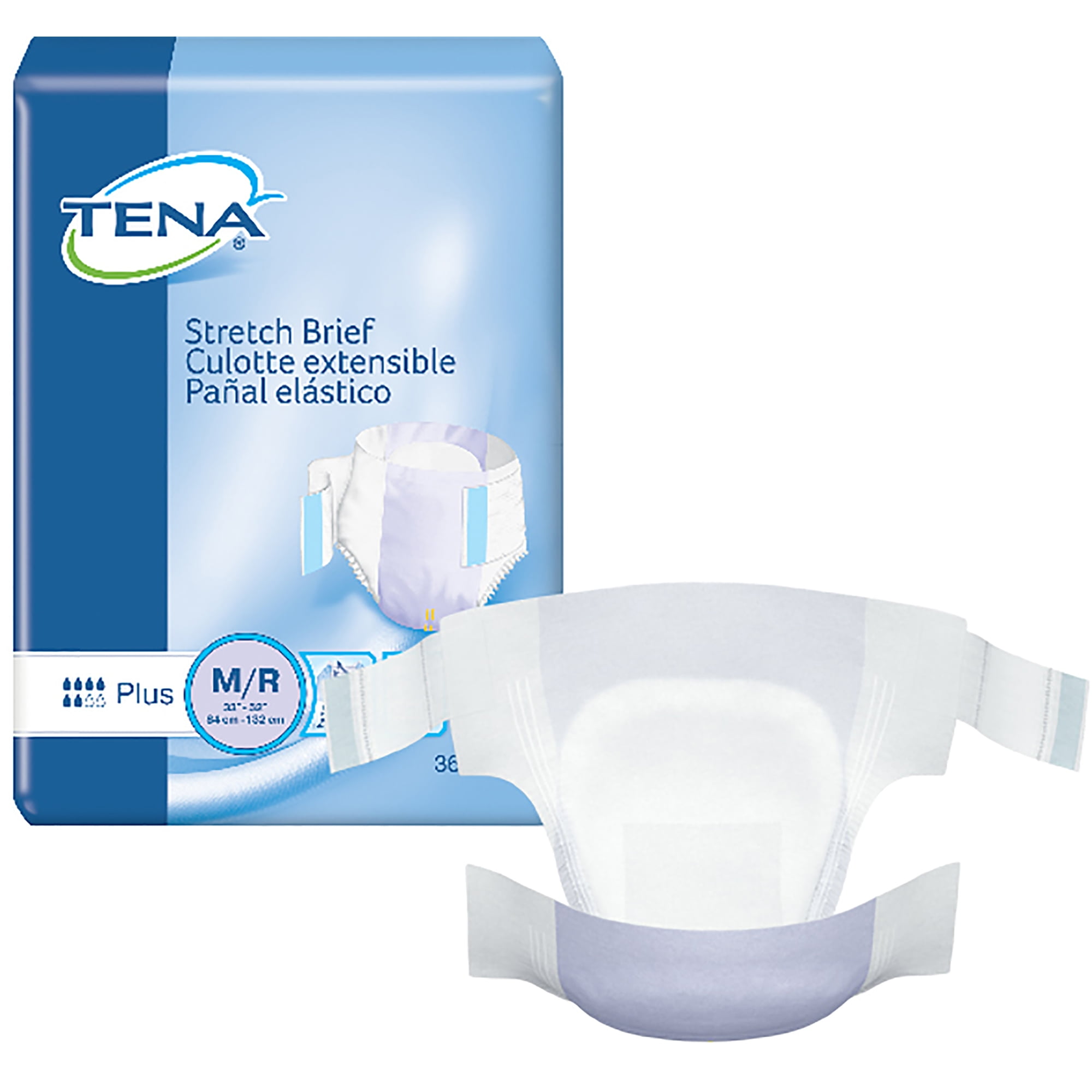 TENA Stretch Plus Medium Adult Diapers, 72 Ct, Incontinence Brief ...