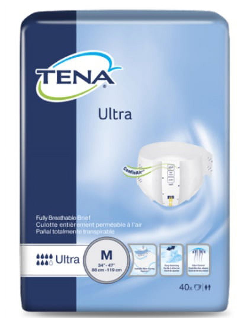TENA Ultra Brief, Medium, Heavy Absorbency, Adult Disposable, Tab ...
