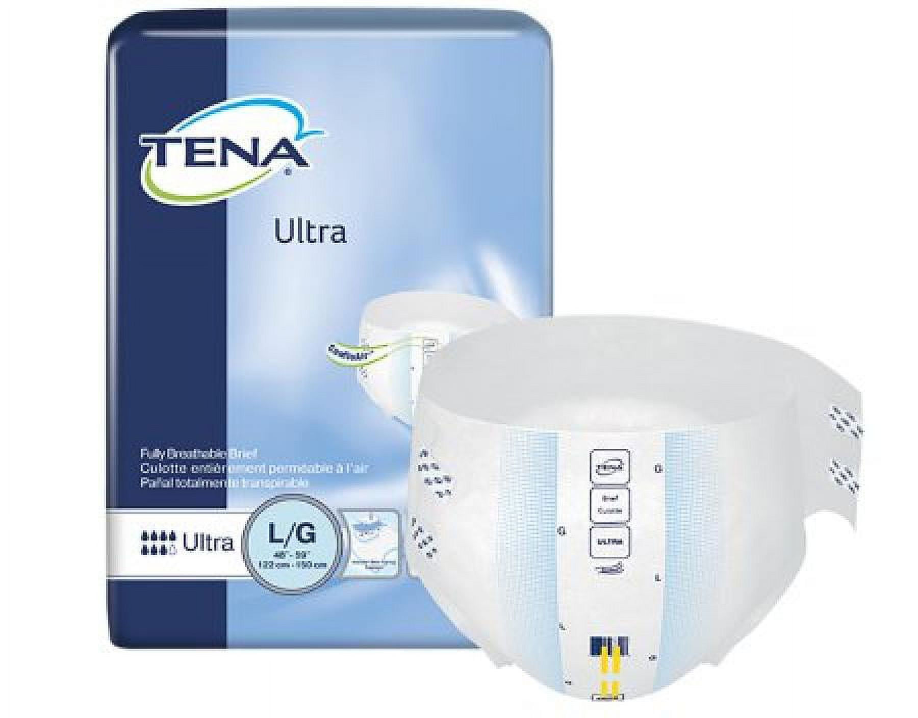 TENA Ultra Briefs, Unisex, Heavy Absorbency, Large, 12 Count - Walmart.com