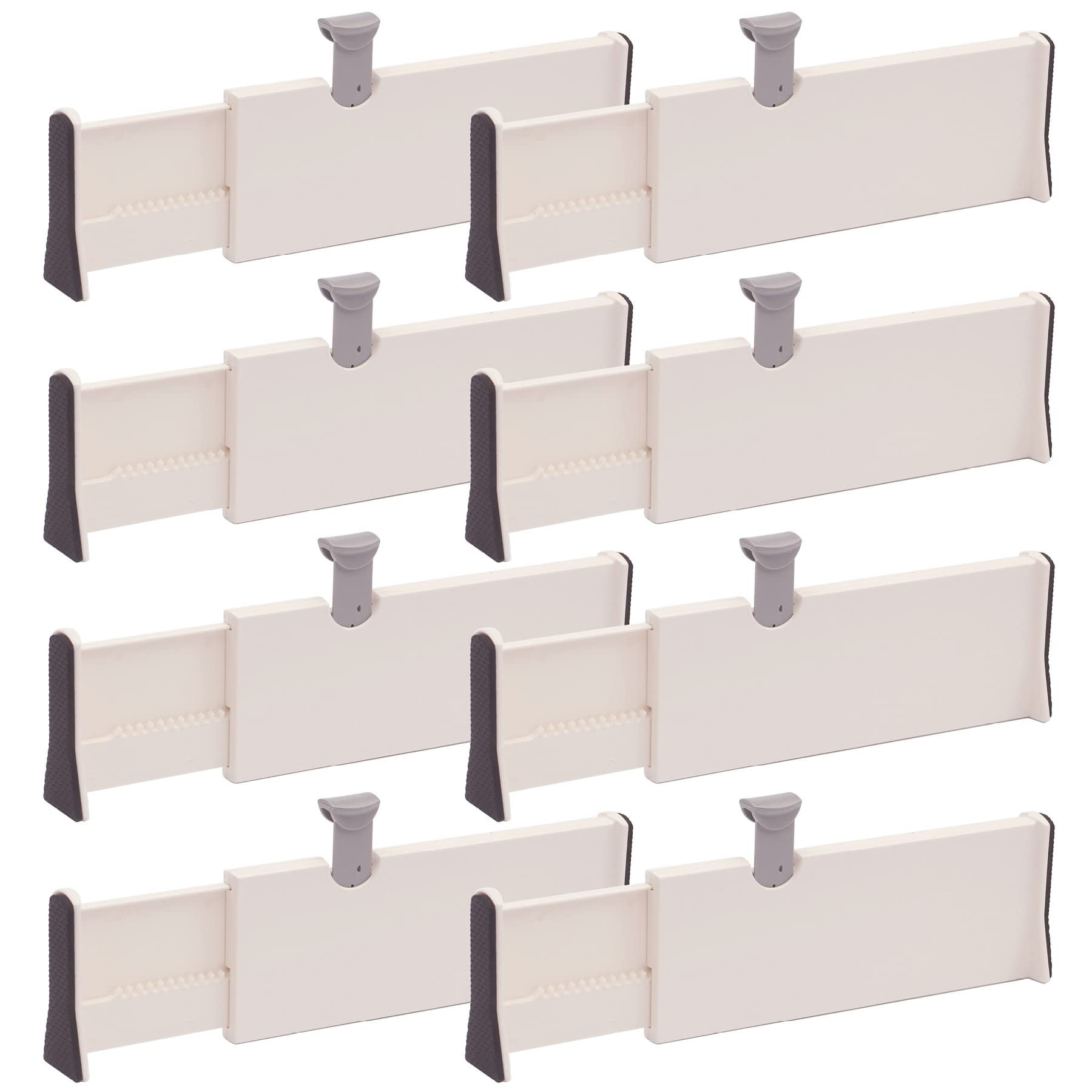 TENABORT Set of 8 Adjustable Drawer Dividers Organizer Separators ...