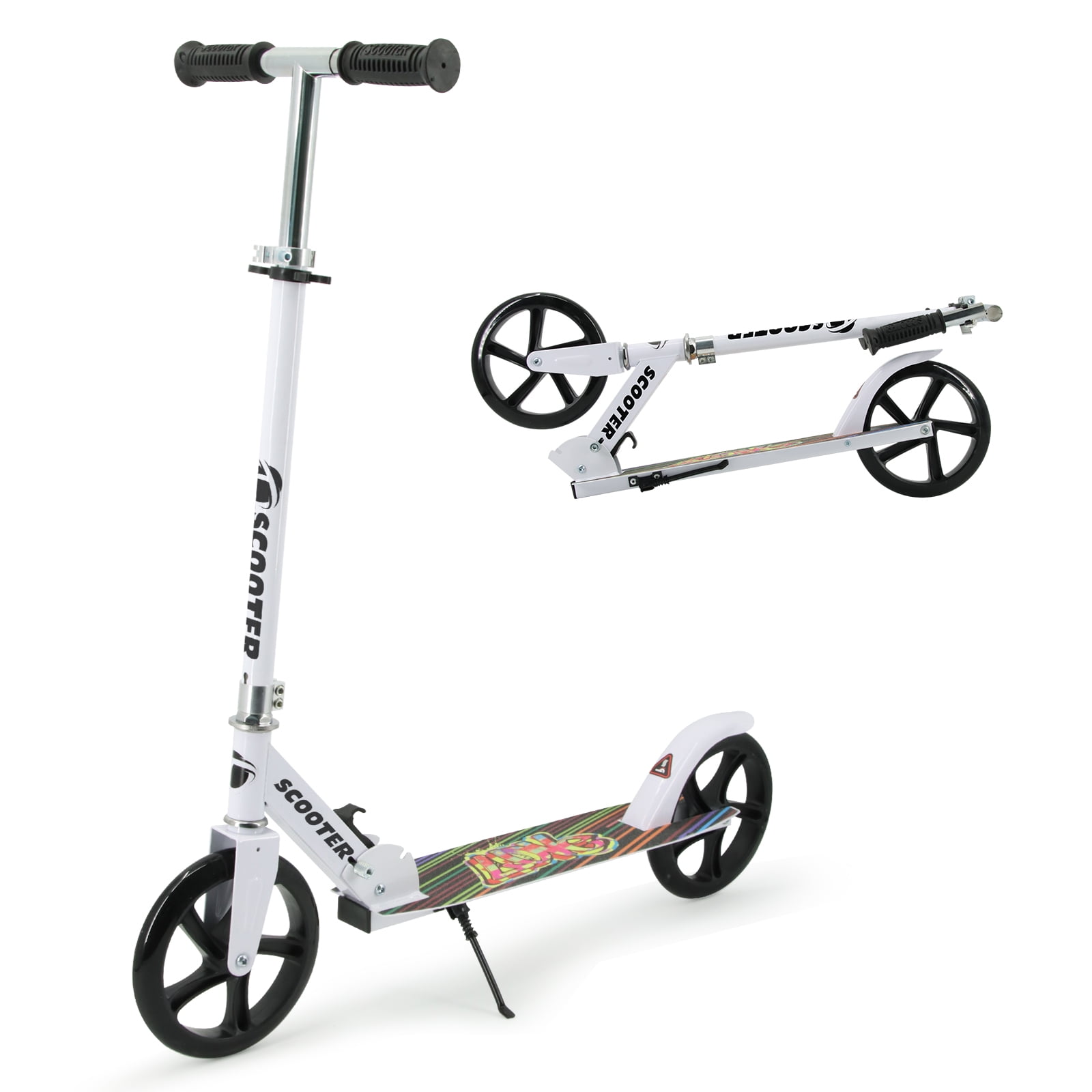 TENBOOM Unisex Adjustable Level Kick Scooter, White, 9.7 lb - Walmart.com