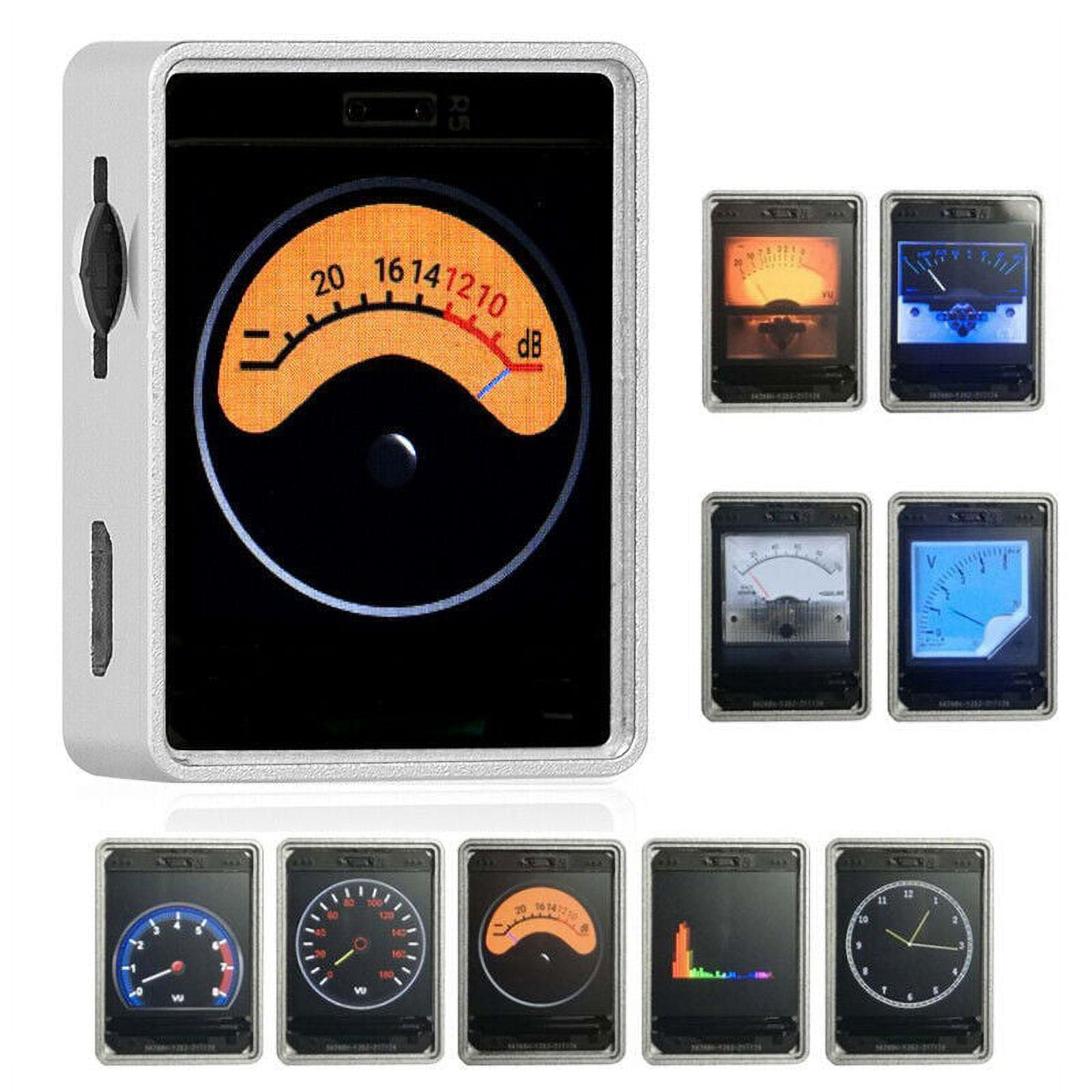 TENCE 1.3 LCD MIC Stereo Audio Spectrum Analyzer Display Sound Level VU ...