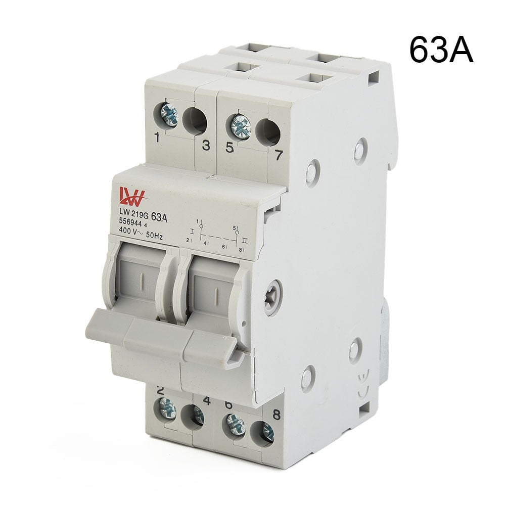 TENCE 2P 63A MTS Dual Power Manual Transfer Isolation Switch Latching ...