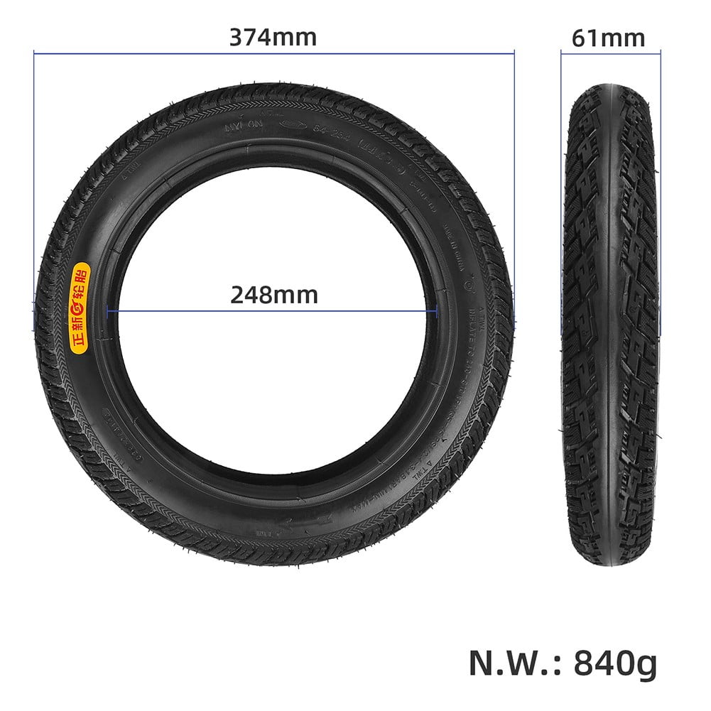 TENCE Inner Tube E-bike Tyre Outer Tyres Rubber Tire 14 Inch Ebike ...