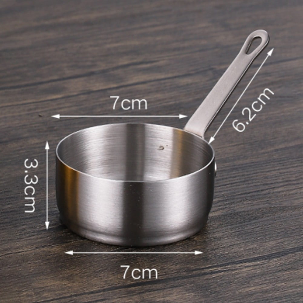 TENCE Mini Saucepan Copper Gravy Pot With Handle Small Cooking Pan 60ml ...