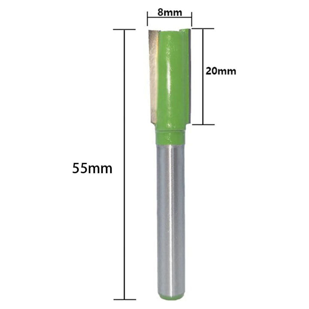 TENCE Straight Router Bits 6mm Shank 55mm Shear Angles Single Double ...
