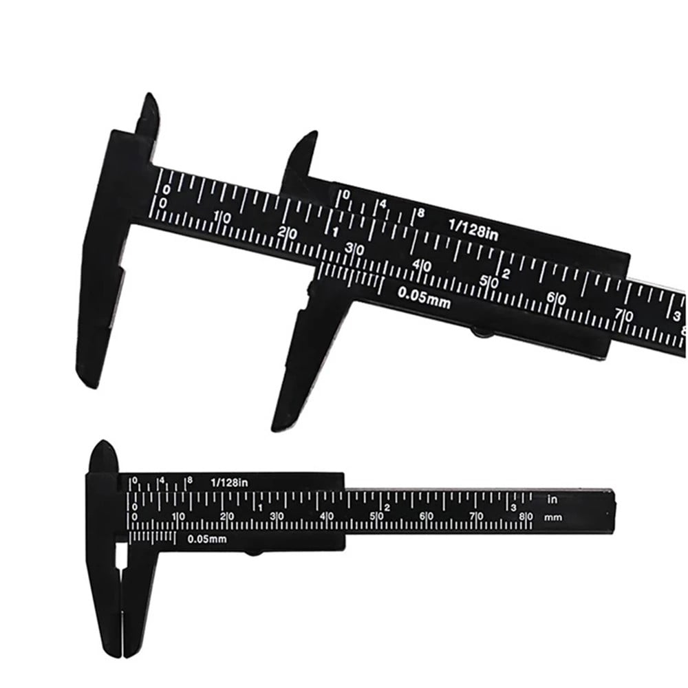 80mm Mini Plastic Sliding Vernier Caliper Gauge Measure Tool Ruler ...