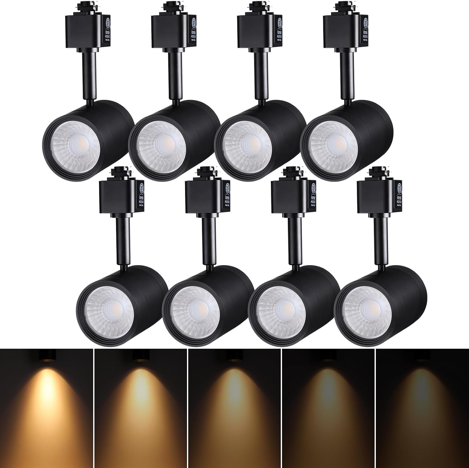 TENDA 8-Pack 8.5W LED Track Lighting Heads, 4000K Cool White, 38° H ...