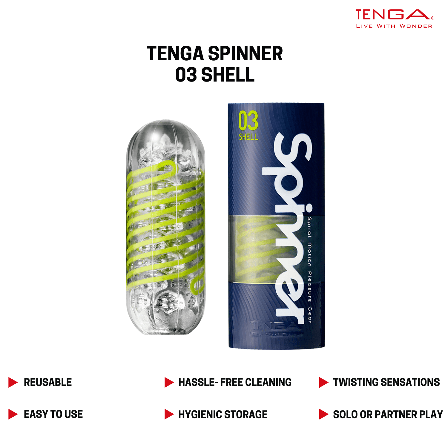 TENGA SPINNER 03 SHELL Reusable Stroker Spinning Masturbator - Walmart.com