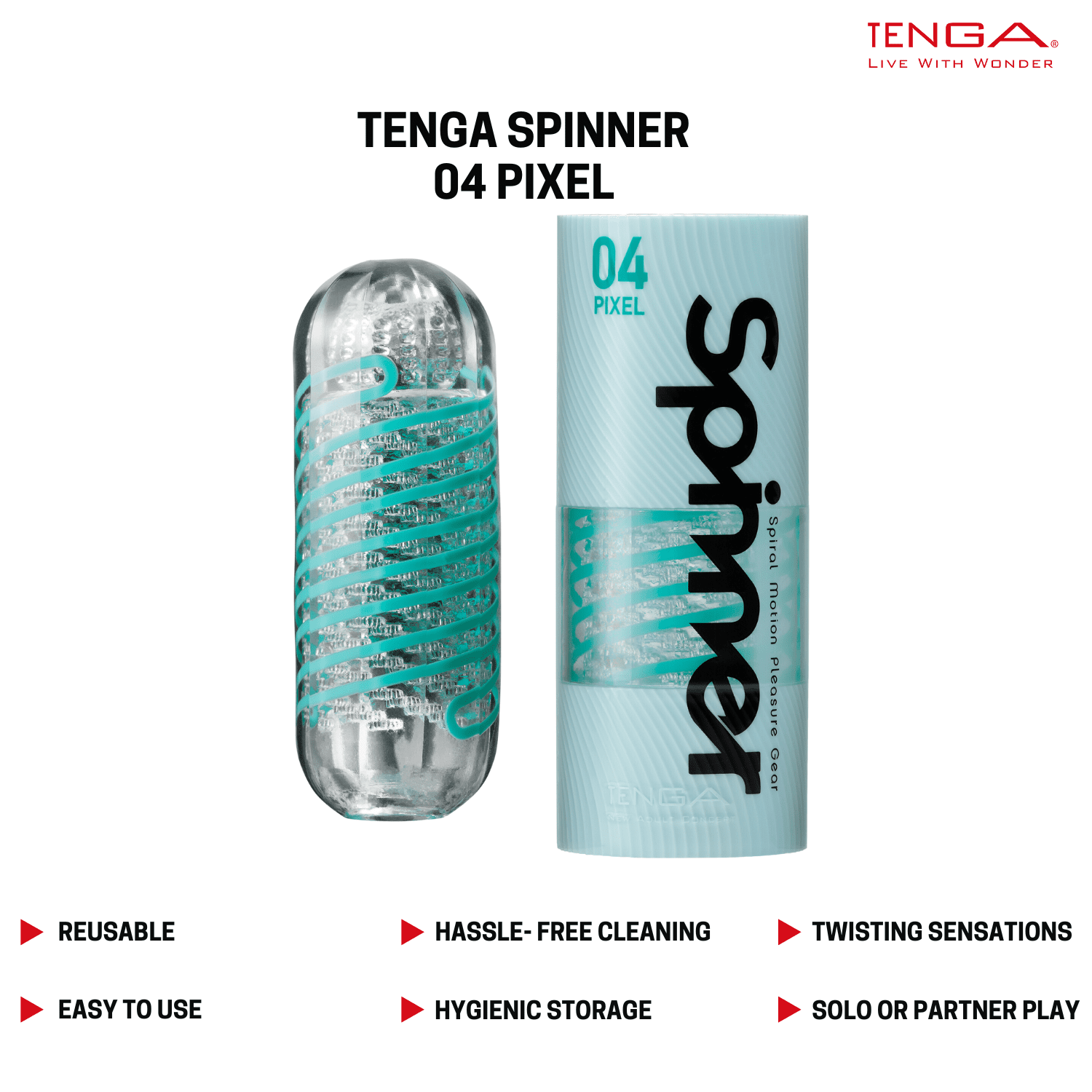 TENGA SPINNER 04 PIXEL Reusable Stroker Spinning Masturbator for Male ...