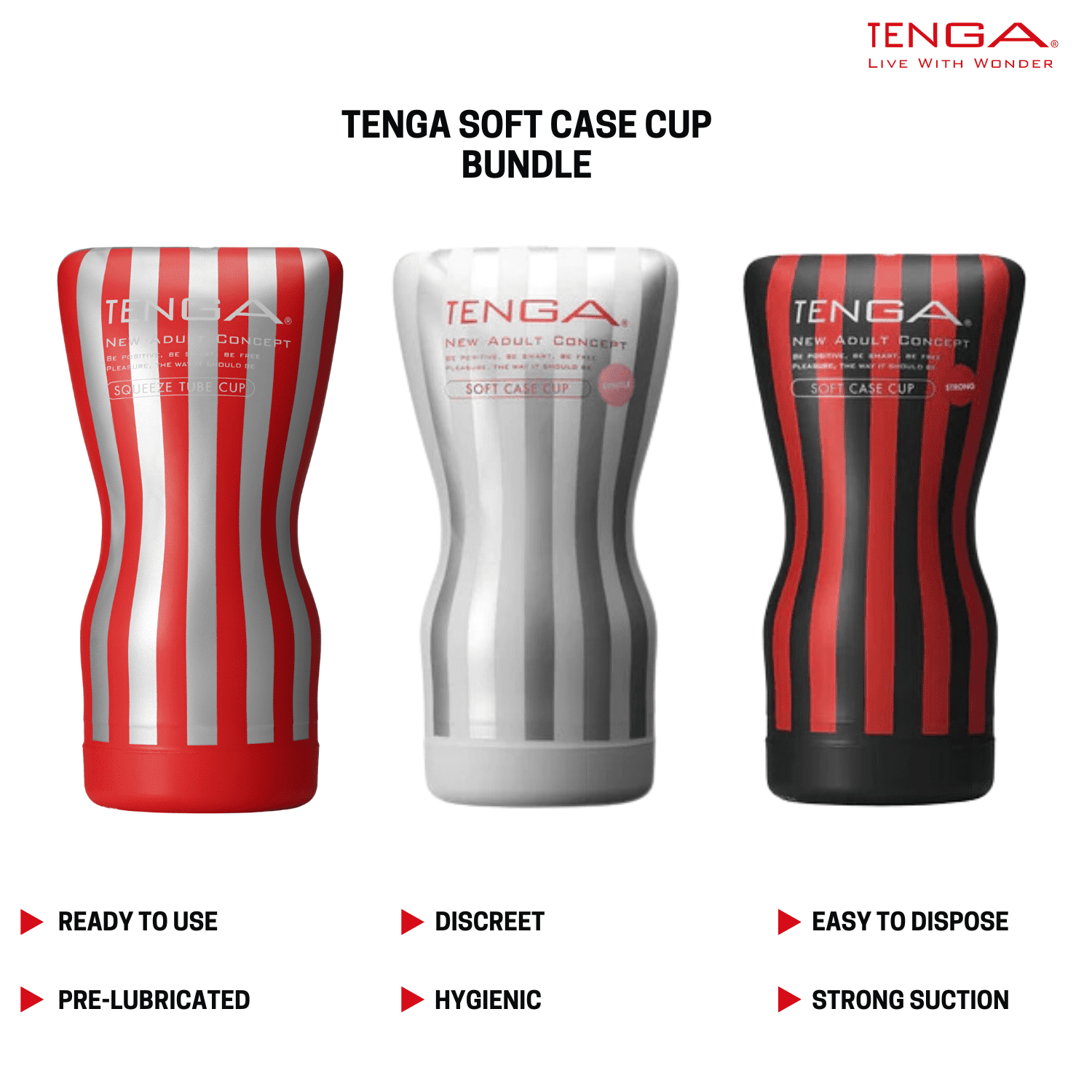 TENGA Soft Case Cup Stroker/Masturbator Cup Set for Male - Walmart.com