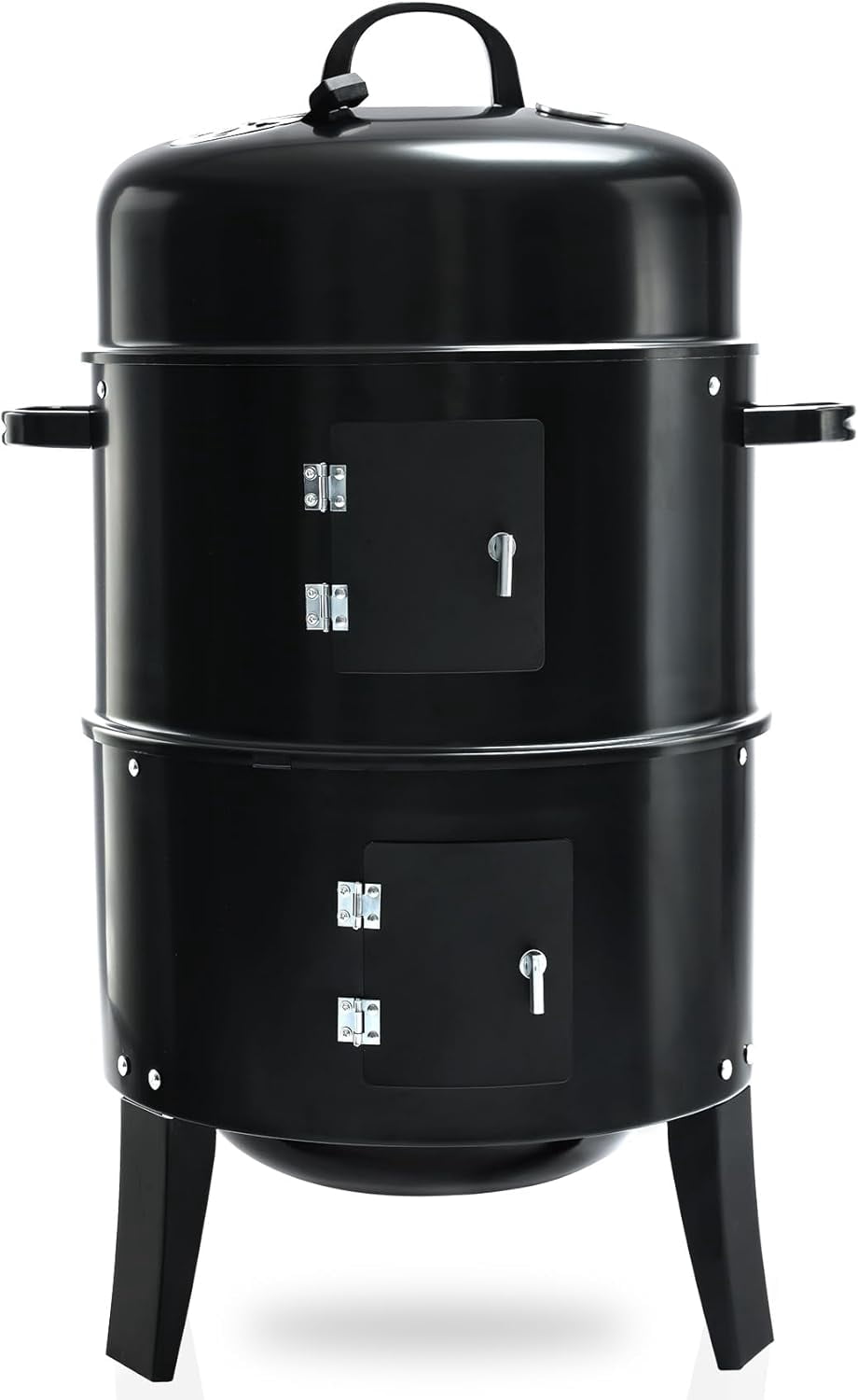 TENGCHANG 32" Charcoal Smoker BBQ Grill, 3IN1 Outdoor Vertical Smoke ...