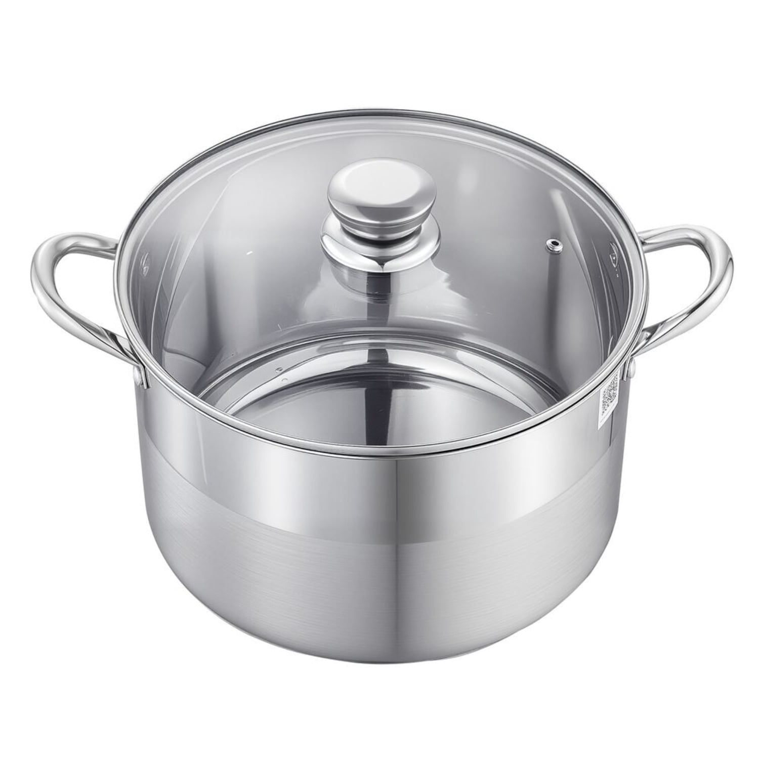 TENGDA 12 Quart 304 Stainless Steel Stock Pot With Glass Lid Free ...