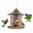 TENGDA Hanging Gazebo Bird Feeder Large Capacity Wild Bird Seed Station ...