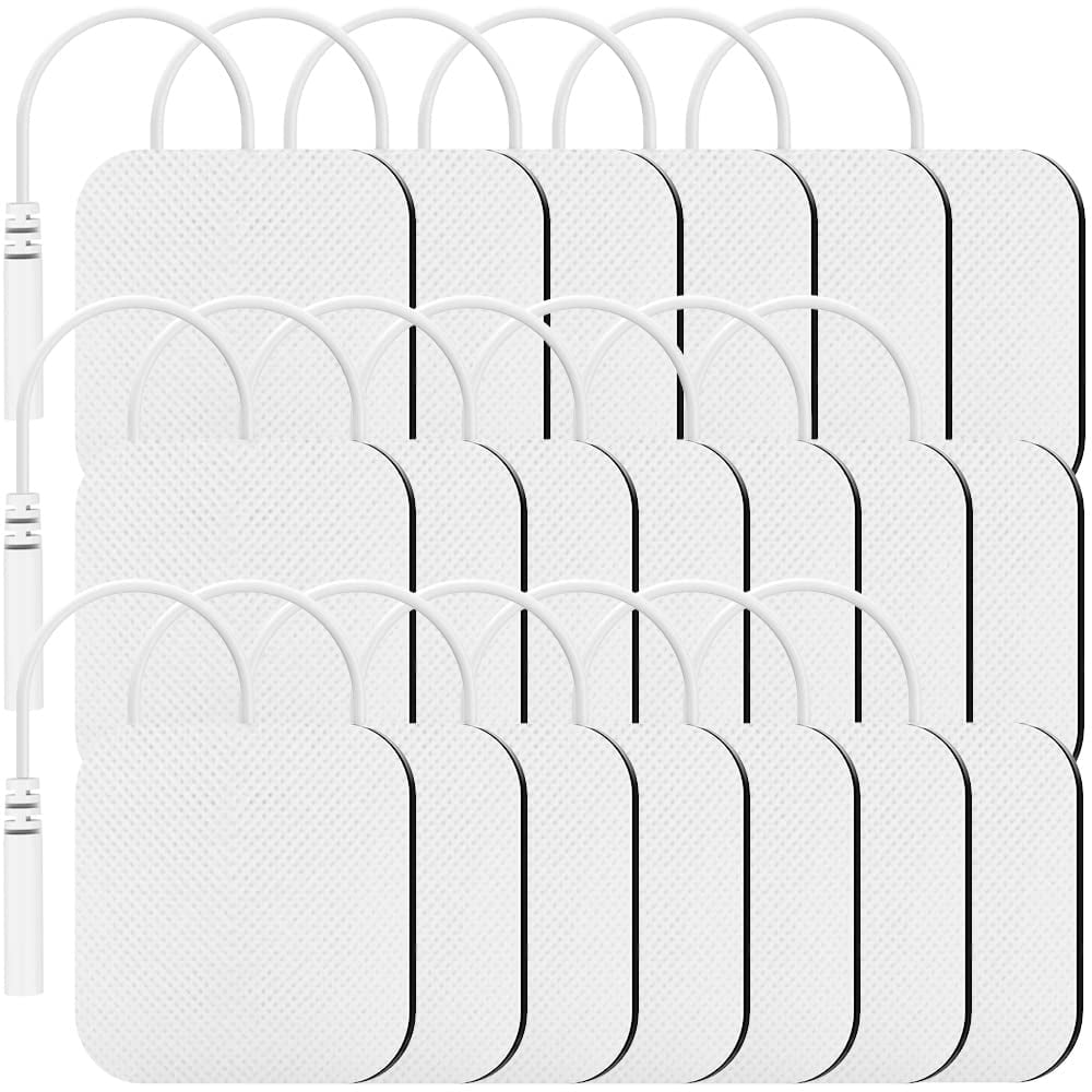 TENKER TENS Unit Replacement Pads, 2x2" Reusable TENS Electrode Pads ...