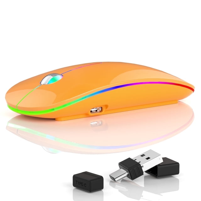 TENMOS Bluetooth Mouse, USB C Rechargeable Wireless Mouse, Triple Mode ...