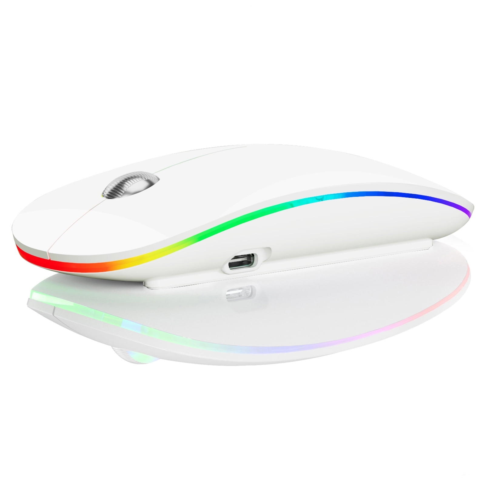 TENMOS Wireless Bluetooth Mouse, LED Rechargeable Silent Portable ...