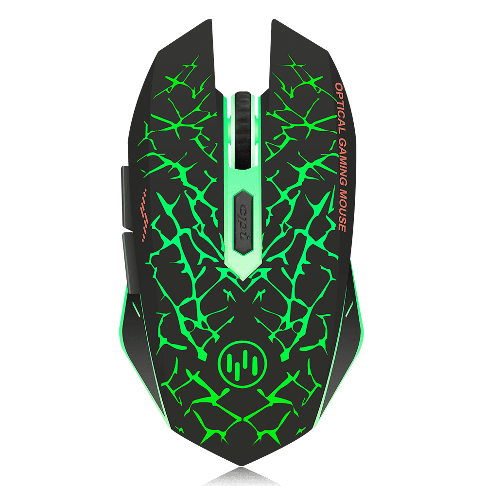 TENMOS Wireless Gaming Mouse Rechargeable Silent Colorful LED Optical ...