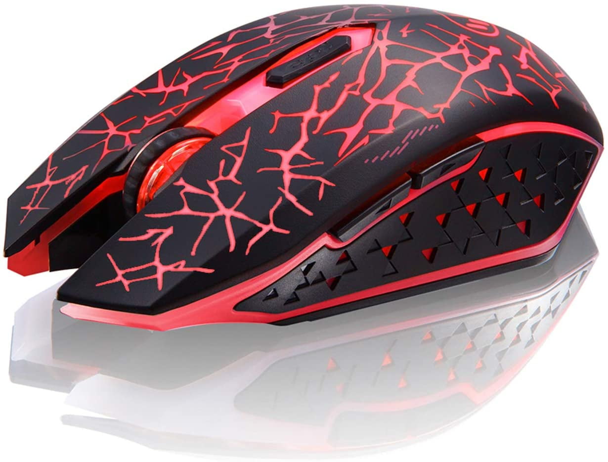 TENMOS Wireless Gaming Mouse, Silent Rechargeable RGB LED, Ergonomic ...