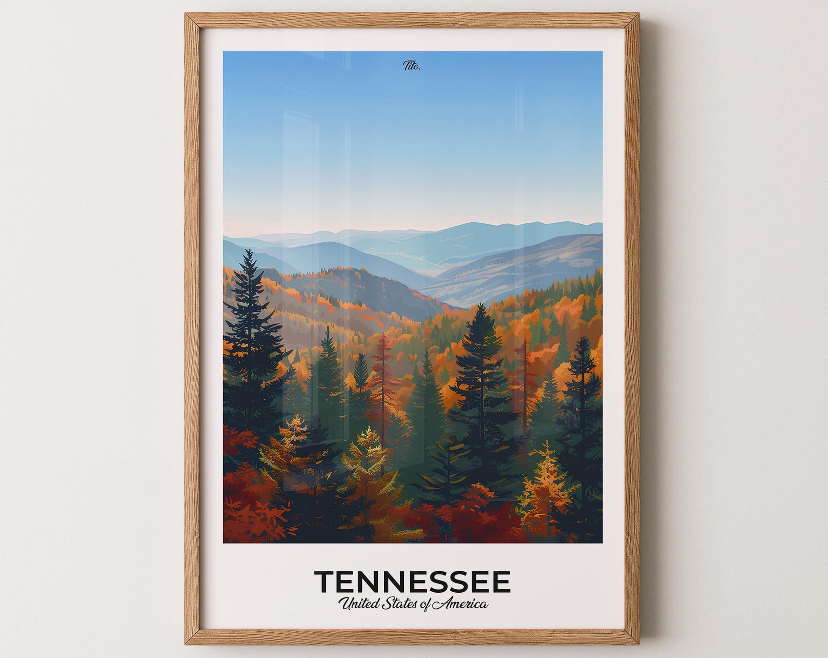 TENNESSEE Poster, Tennessee Travel Poster, Tennessee Art Print ...