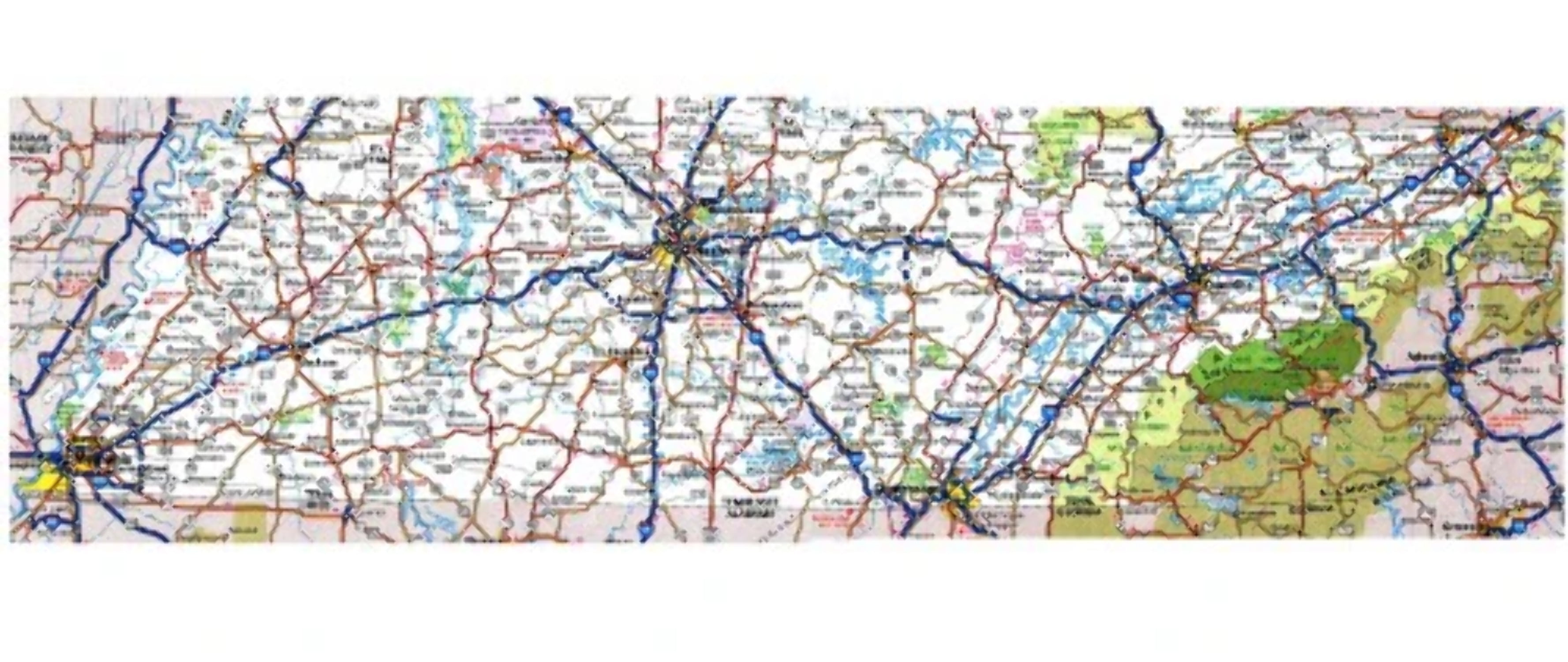 TENNESSEE STATE ROAD MAP GLOSSY POSTER PICTURE PHOTO BANNER memphis ...