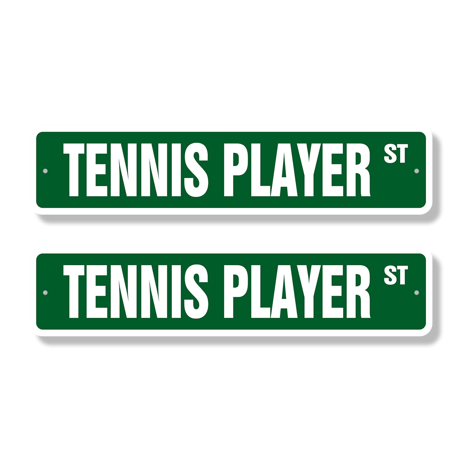 TENNIS PLAYER Classic Street Sign (2 Pack) sport doubles pro lessons ...