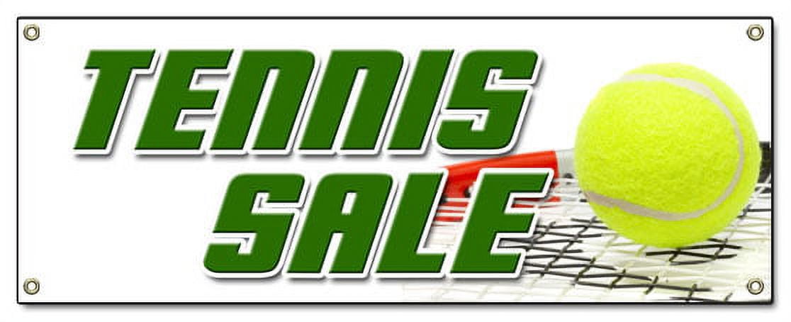 TENNIS SALE BANNER SIGN shop racquet balls shoes - Walmart.com