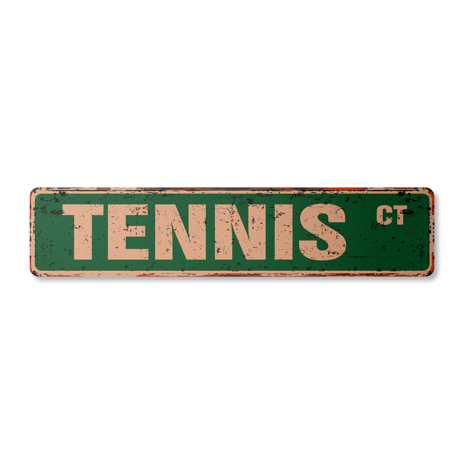 TENNIS Vintage Plastic Street Sign court player ball shop teacher ...