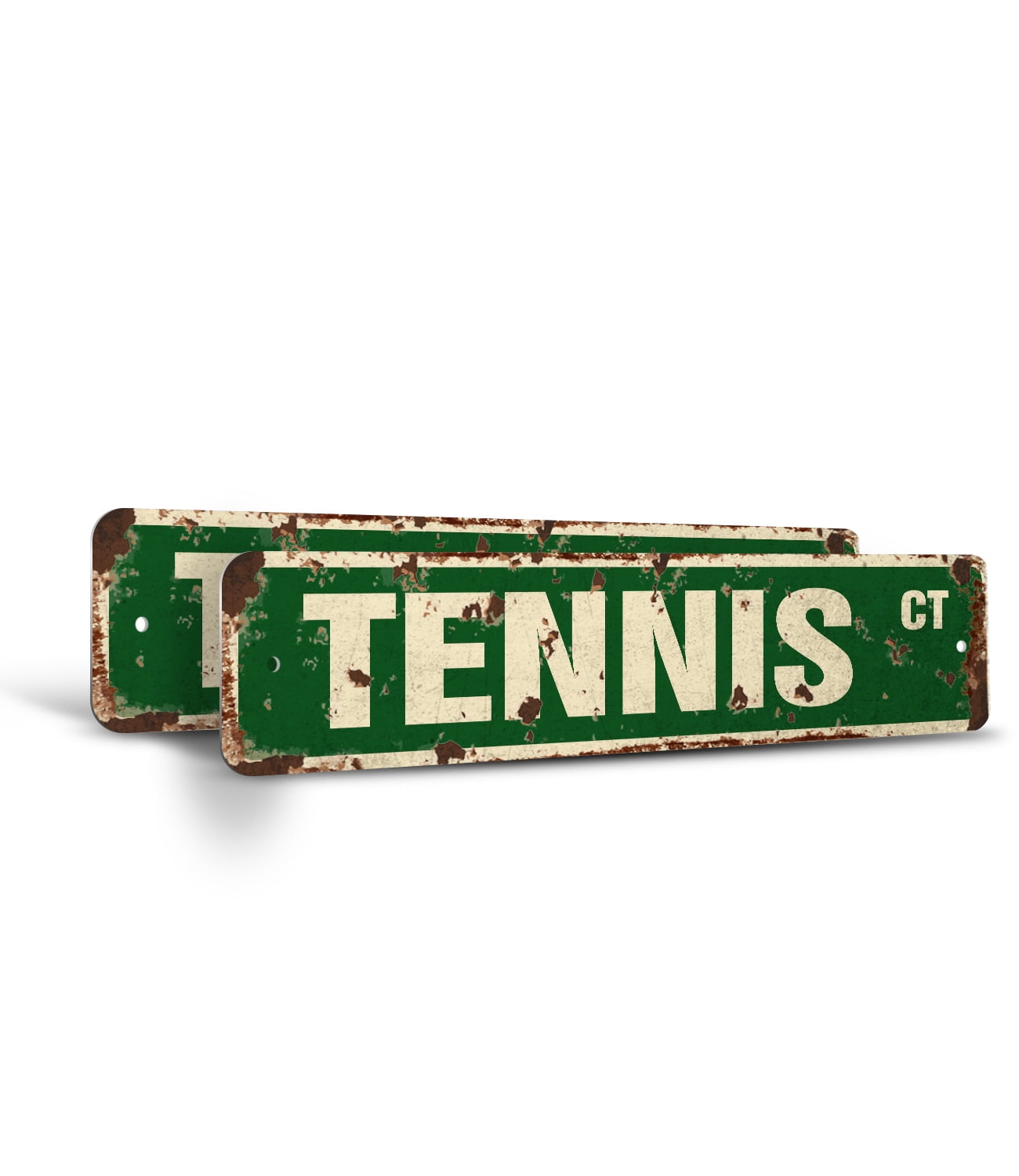 TENNIS Vintage Style Rustic Street Sign – (2 Pack) Court Player Ball ...