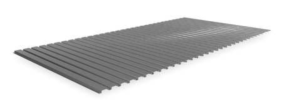TENNSCO BSD-9648 Decking, Ribbed Steel, 96 in W, 48 in D, Gray, Powder ...