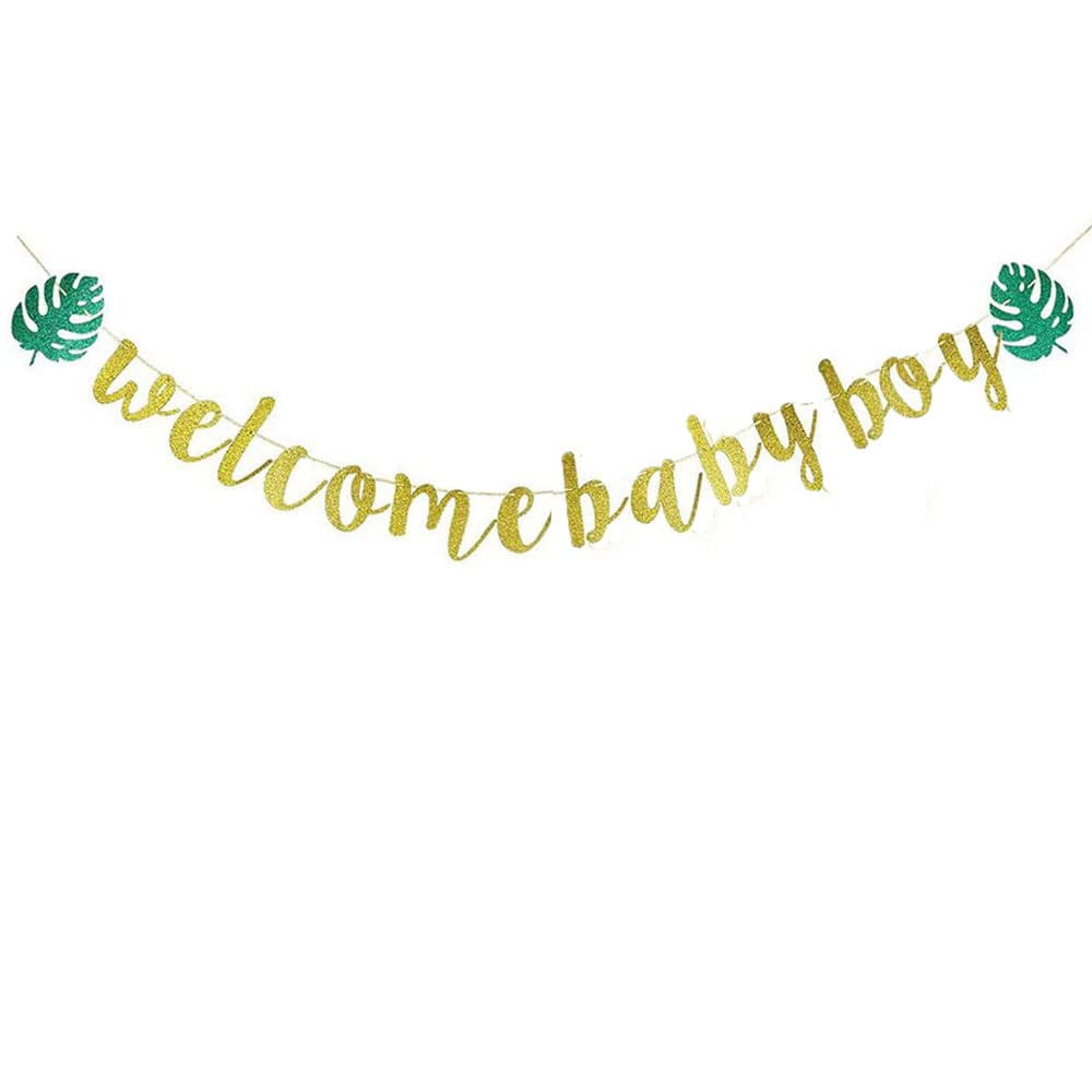 TENNYCHAOR Welcome Baby Boy Banner,It's a Boy Baby Shower Decor ...