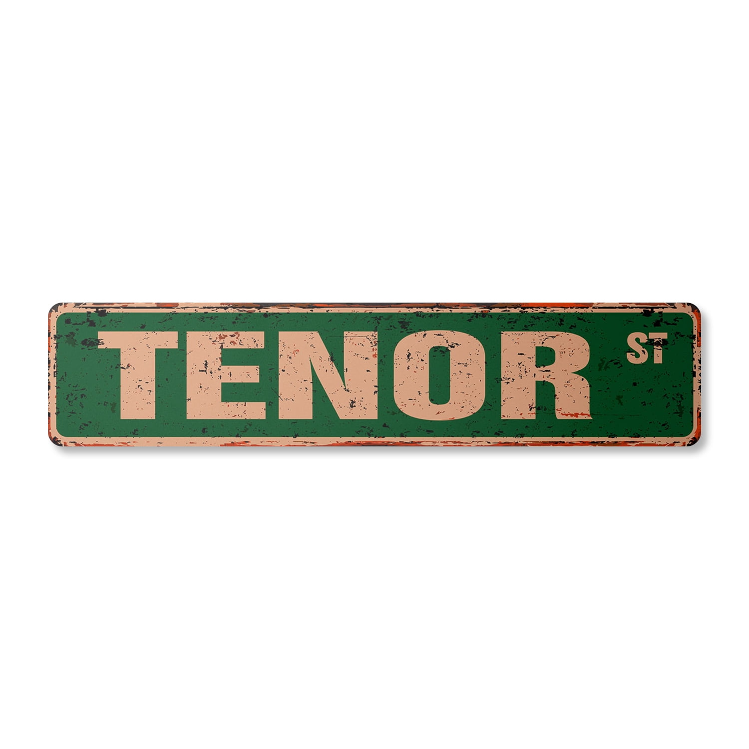 TENOR Vintage Plastic Street Sign music sing singer choir opera ...
