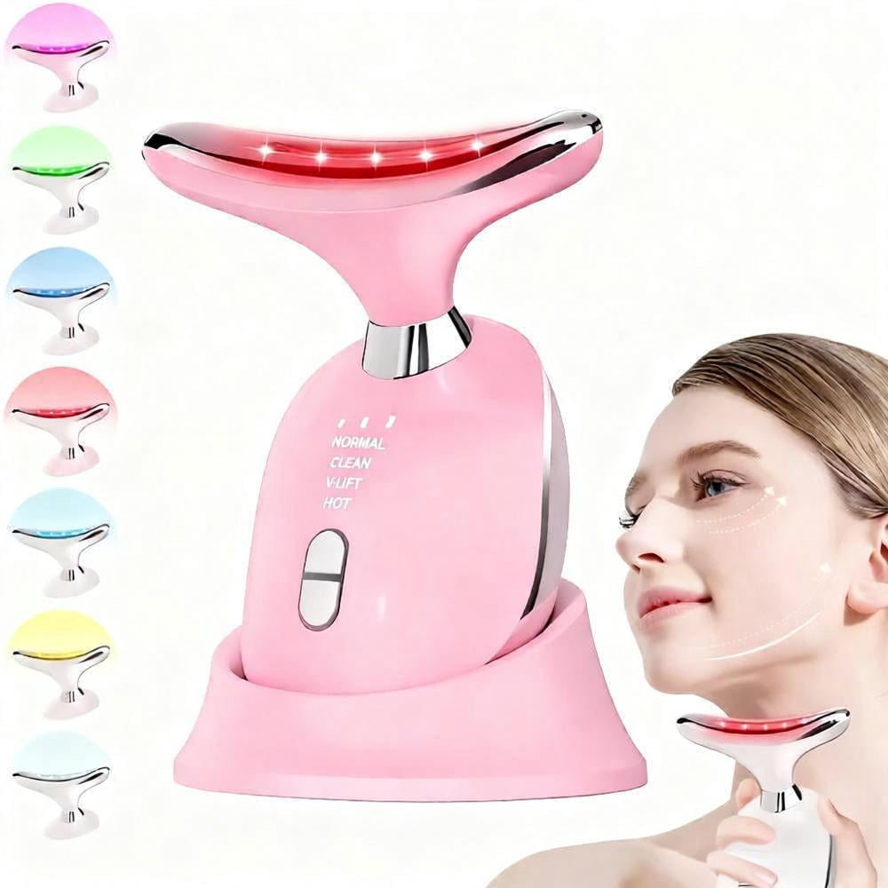 TENS& EMS 7 Color Device for Face, 4 in 1 Face Massager Tool for Skin ...