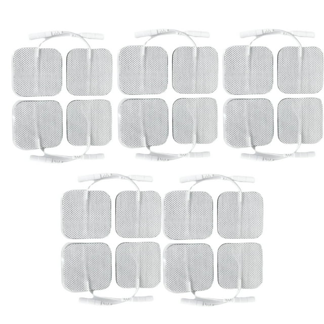 TENS 7000 & 3000 Compatible Electrodes - 20 Premium 2"x2" Wired Pads ...