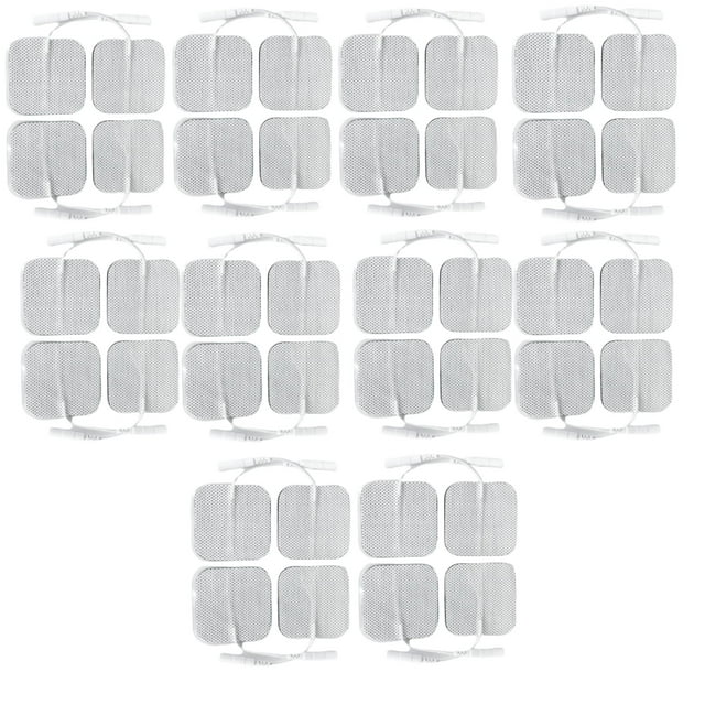 "Premium 2""x 2"" TENS Electrodes - 40 Pack Wired Pads for TENS 7000 ...