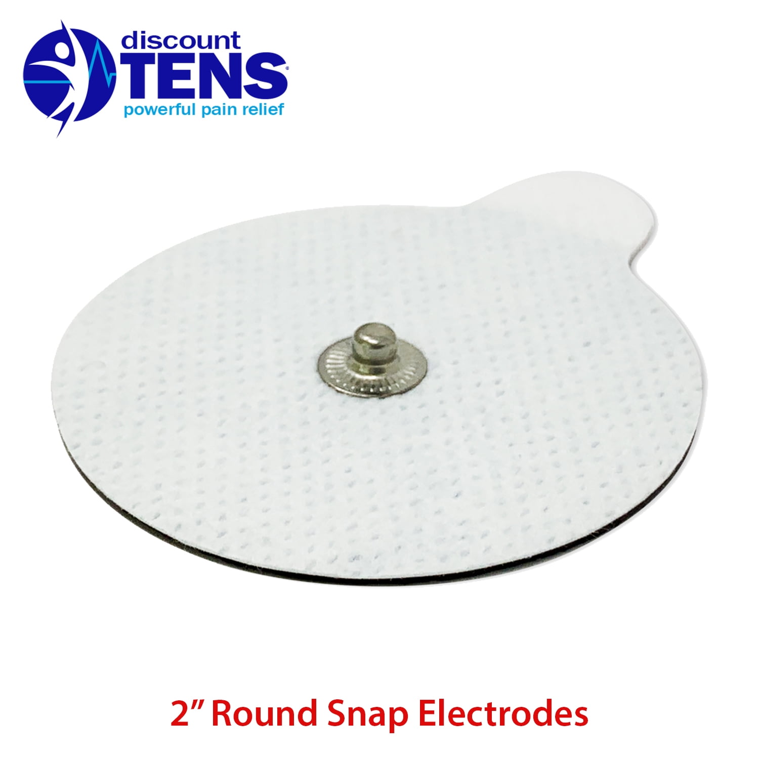 TENS Electrodes, Premium 2" Round Snap On Replacement Pads 5 pairs (10 ...