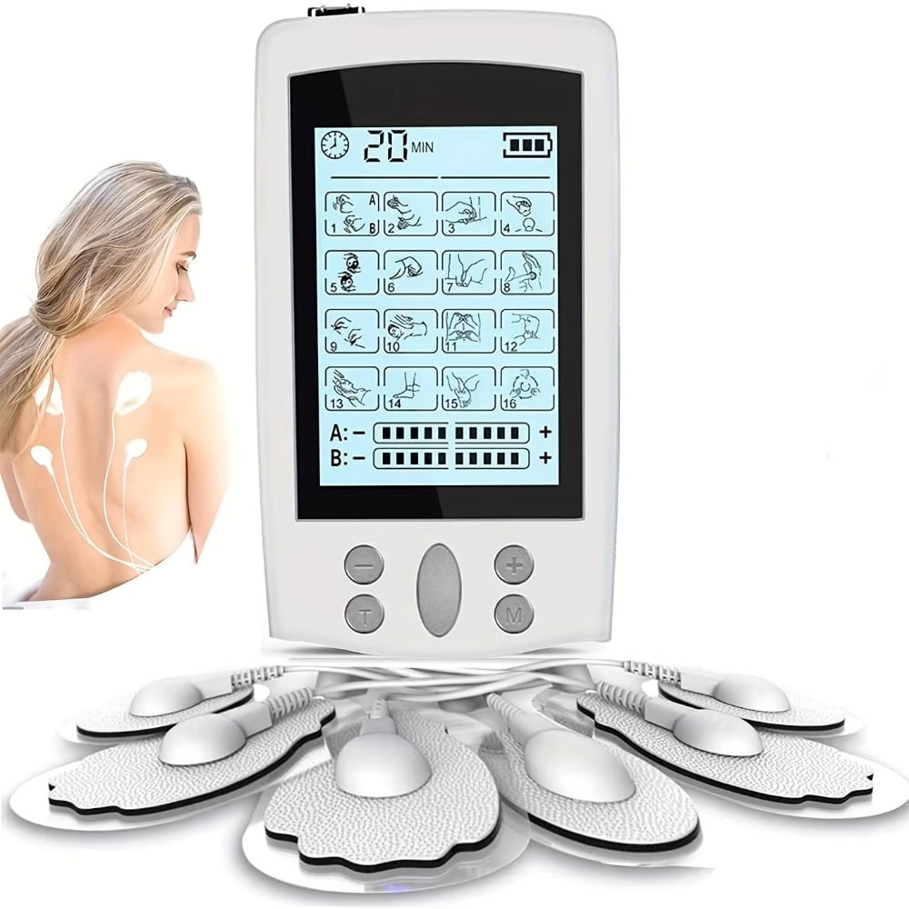 TENS Unit EMS Muscle Stimulator with 16 Modes, Dual Channel Muscle ...