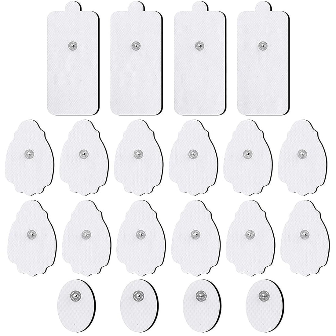 20 TENS Unit Replacement Pads, Adhesive Electrode Pads, 2mm Pin ...