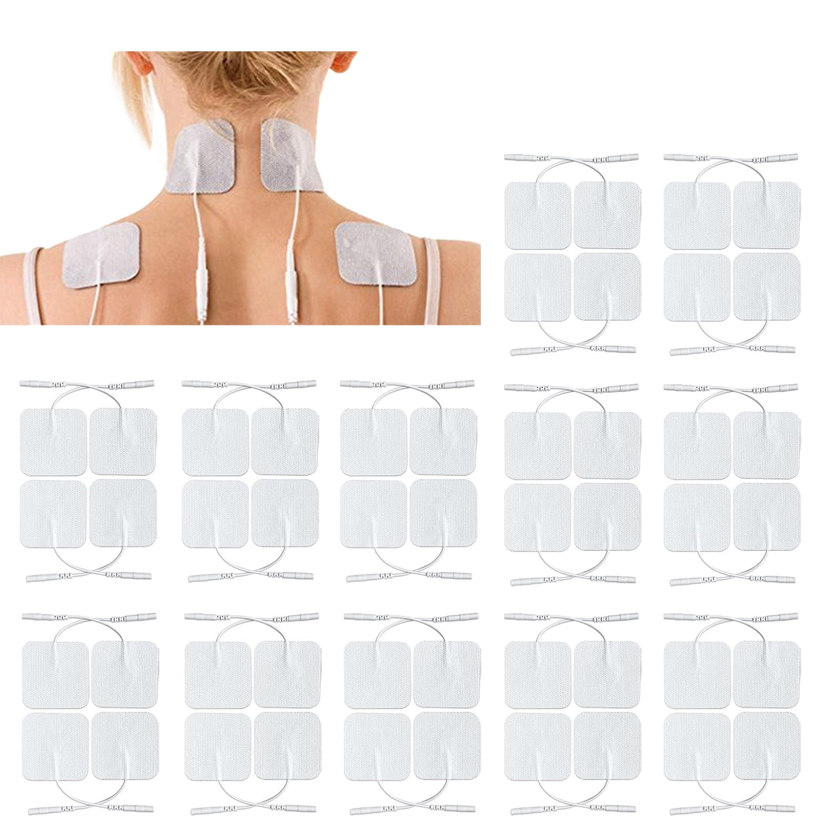 ZOUYUE TENS Unit Replacement Pads, 40PCS 2x2 Electrode Pads for EMS ...