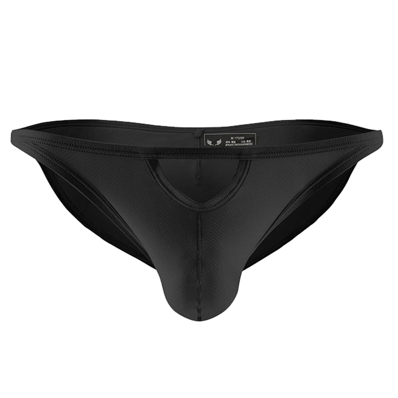 Tensunnyd Mens Sexy Underwear See Through Gauze Pantys Elastic Breathable U Convex Briefs