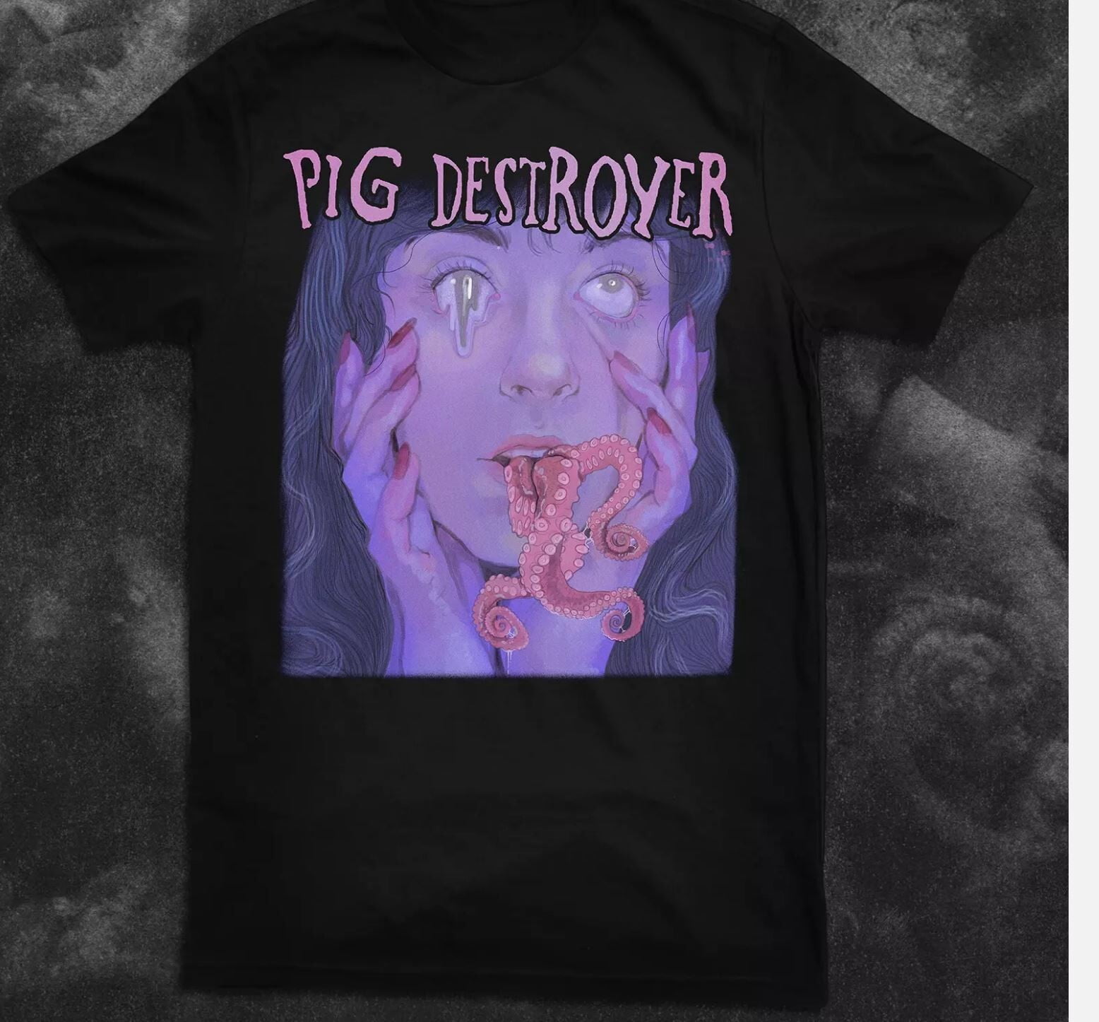 TENTACLES Retro Scary PIG DESTROYER Shirt Classic Unisex Black S-3XL ...