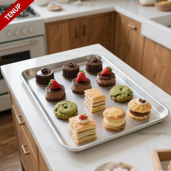 TENUP 6 Pack Aluminum Quarter Sheet Pan, 13" x 9" Heavy Duty Commercial ...